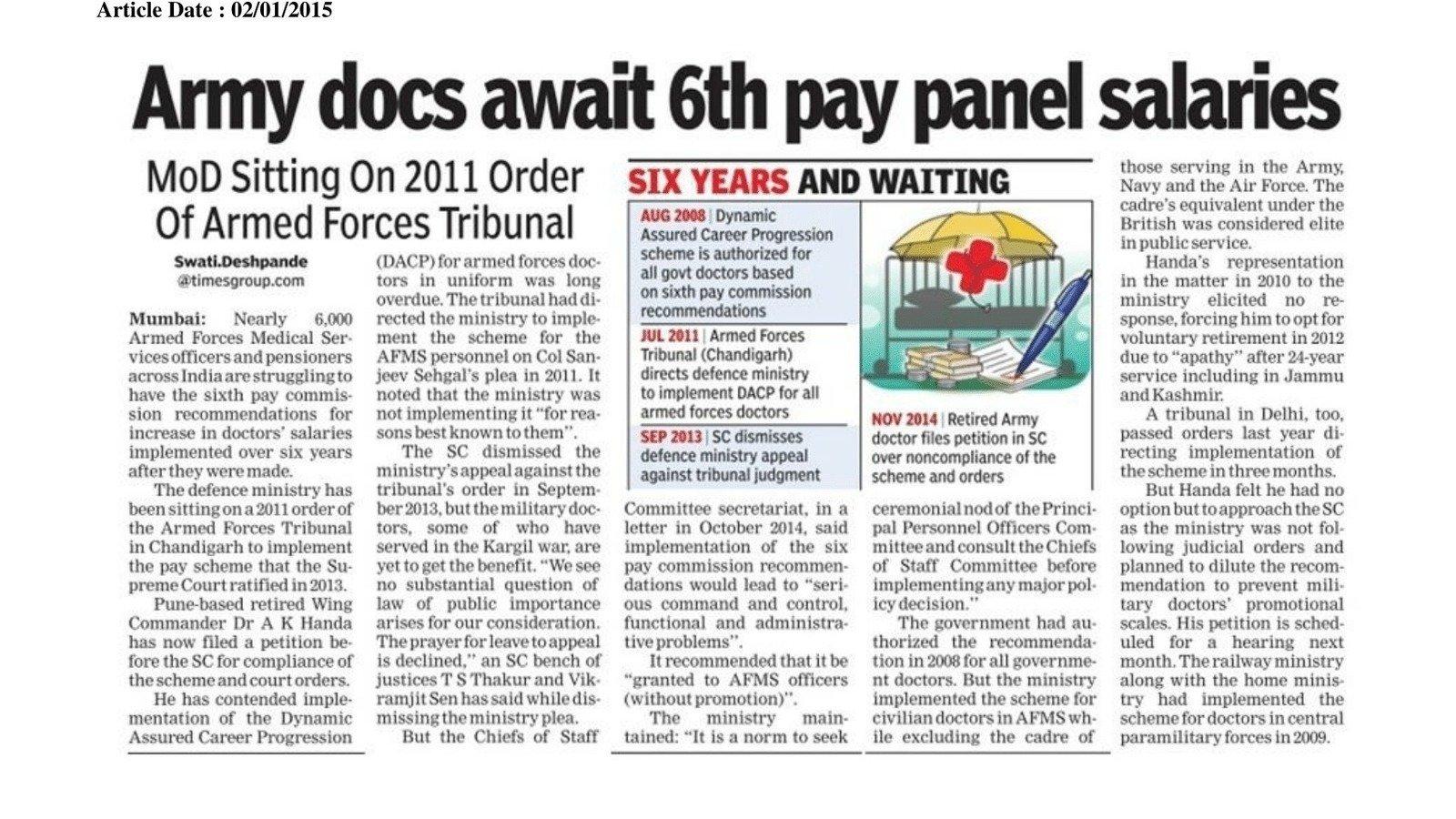 Petition · Implement DACP For Armed Forces Doctors Without Any Further ...