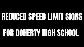Petition · REDUCED SPEED LIMIT SIGNS AND ENFORCEMENT FOR STUDENT SAFETY ...