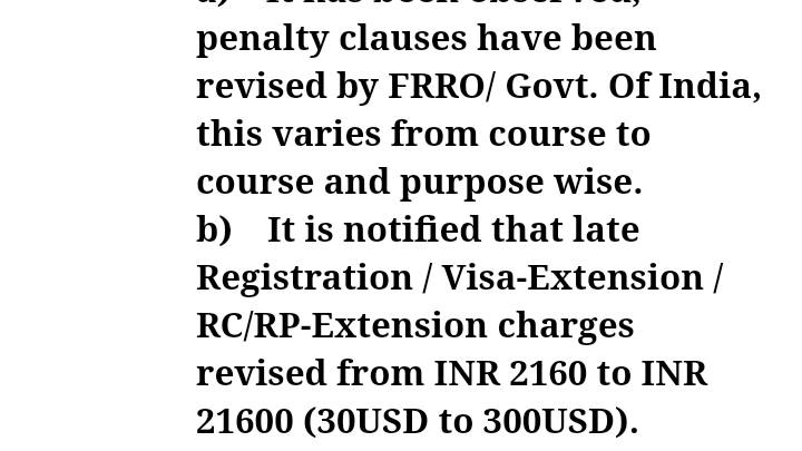 Petition · Minimised FRRO Charges for Students - India · Change.org