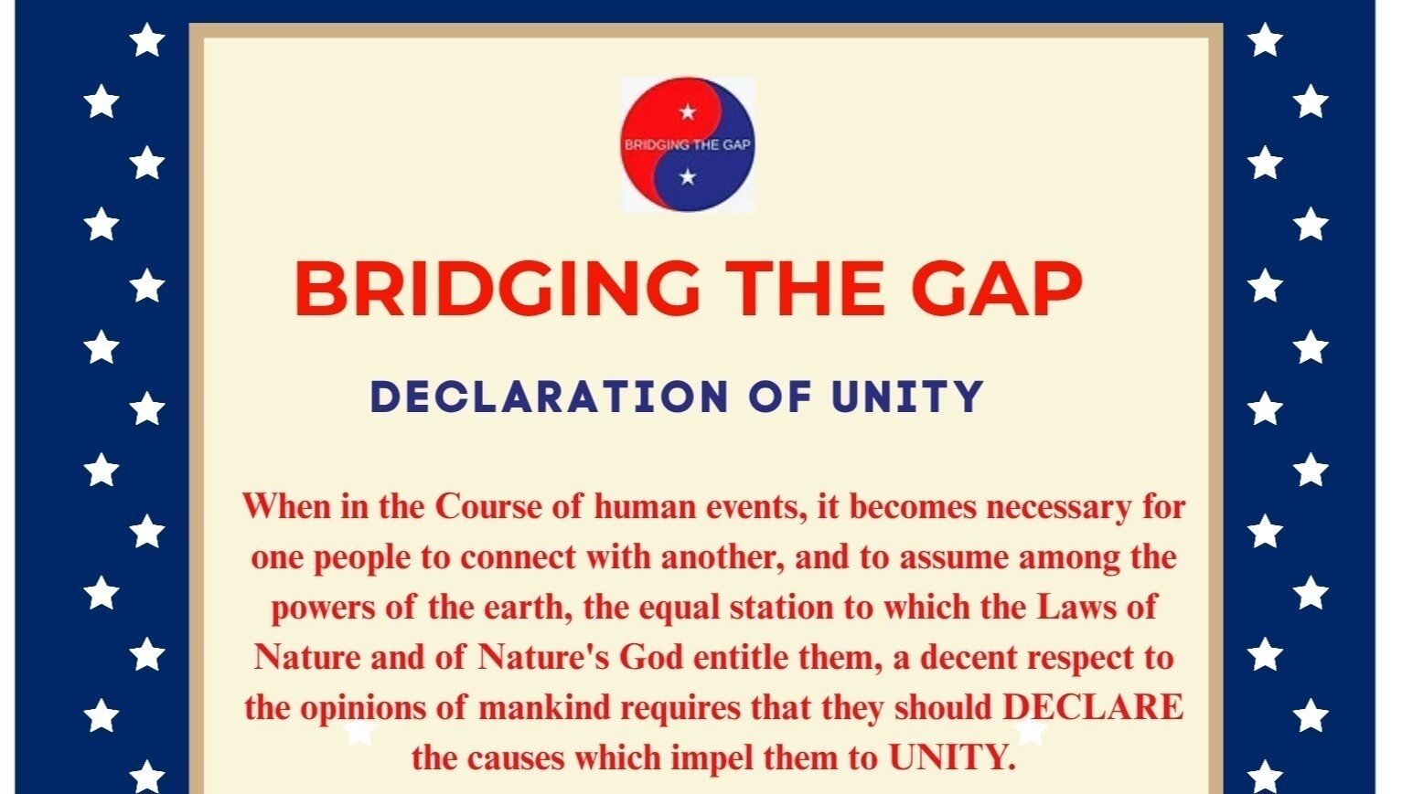 Petition · "Declaration of Unity" - United States · Change.org