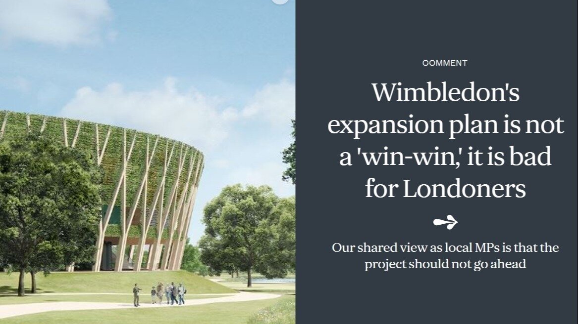 Petition update · The Standard: Wimbledon's expansion plan is not a ...