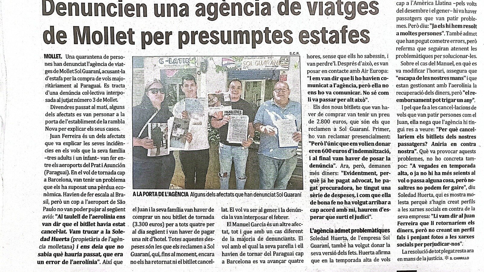 Petición · Quejas de las víctimas de Sol Guarani - Mollet del Vallès ...