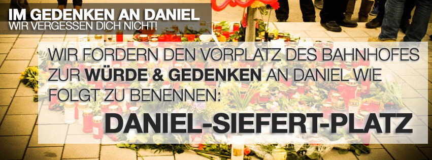Petition · Benennung des Bahnhofsvorplatzes in DANIEL-SIEFERT-PLATZ ...