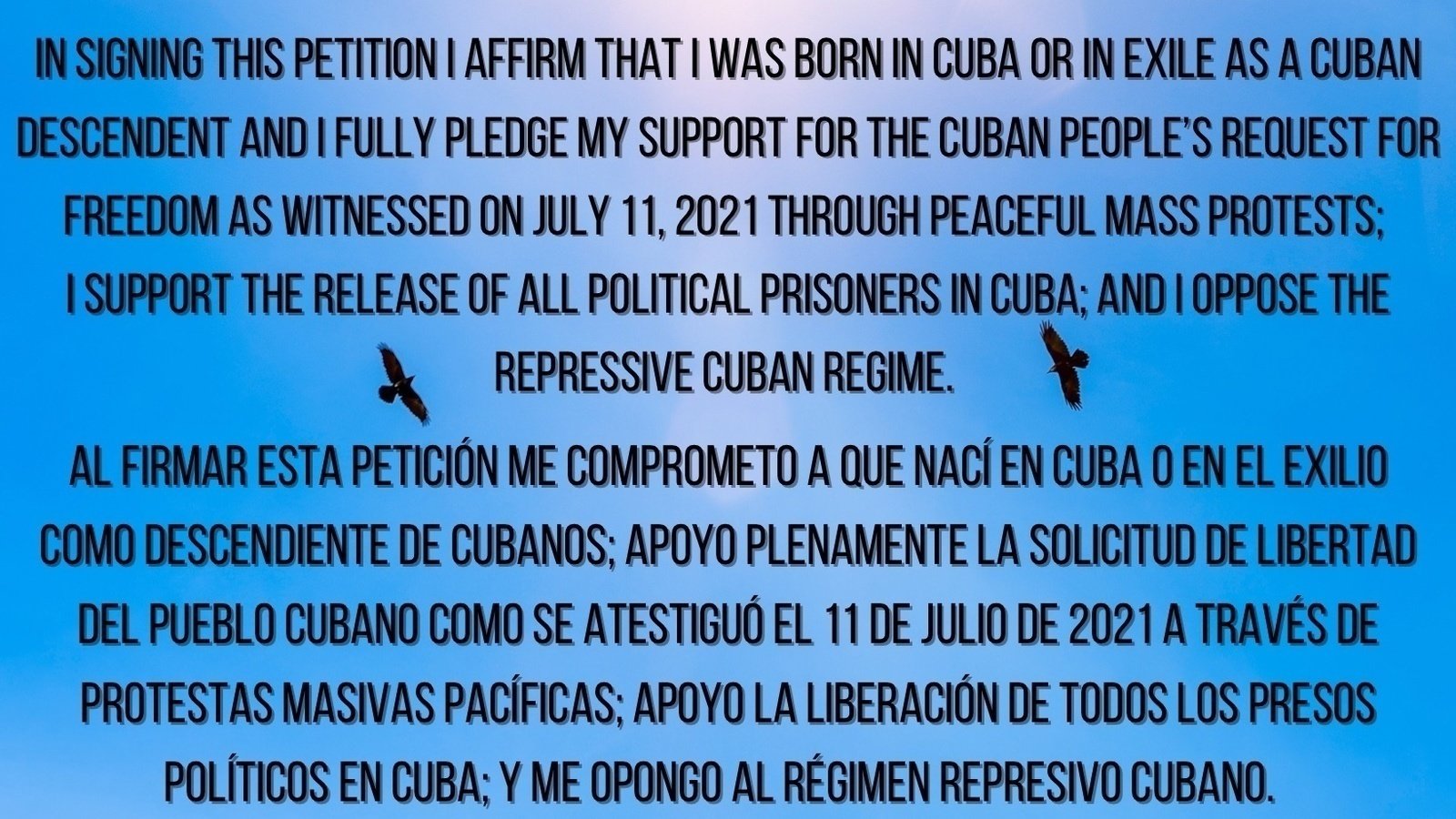 Petition · Global Cuban support for freedom in Cuba - Apoyo Cubano ...
