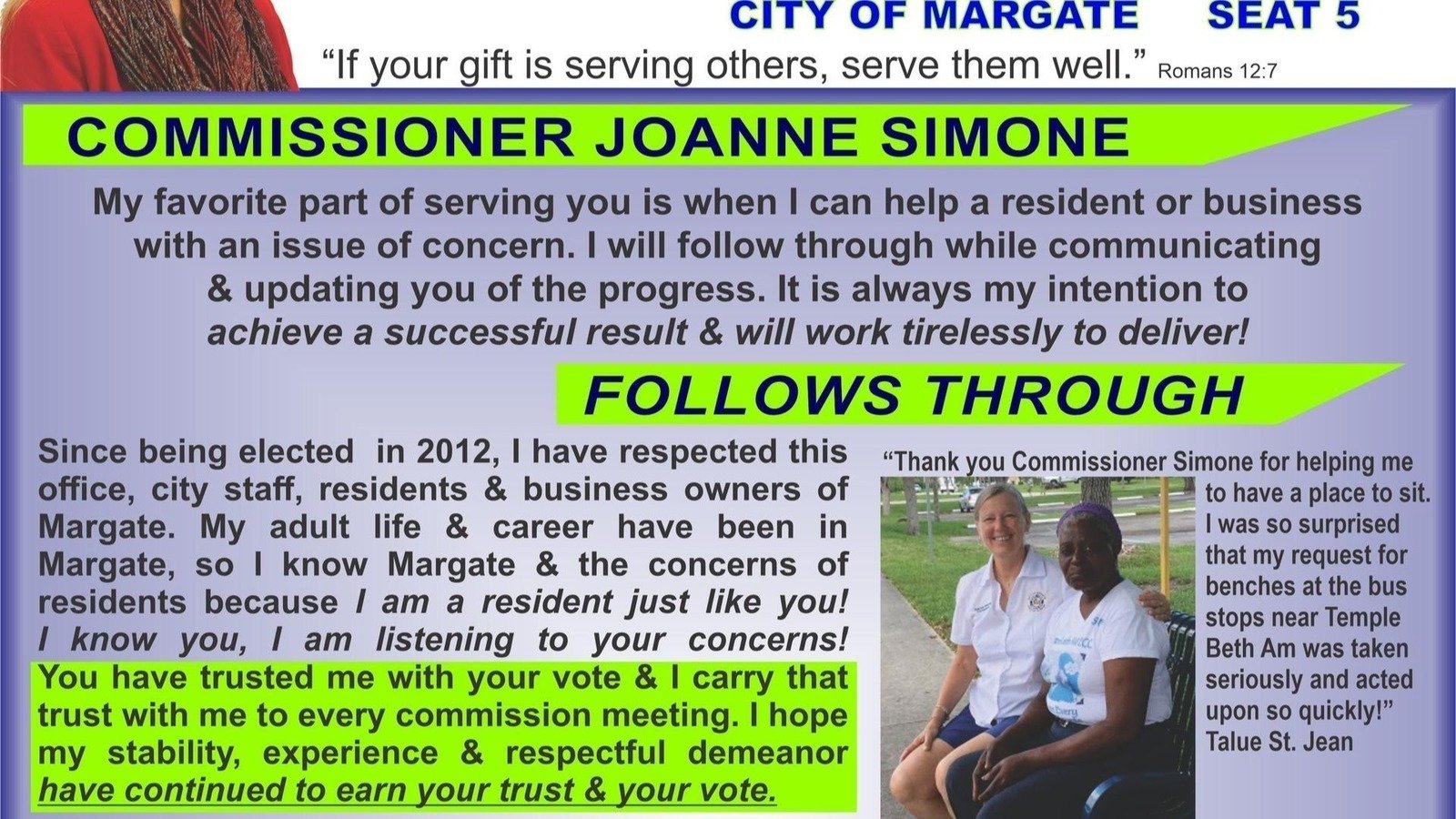 Petition · Vote Joanne Simone for Mayor - Margate, United States ...