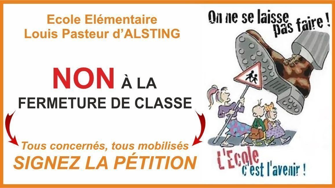 Pétition · NON à la fermeture de classe à ALSTING - France · Change.org