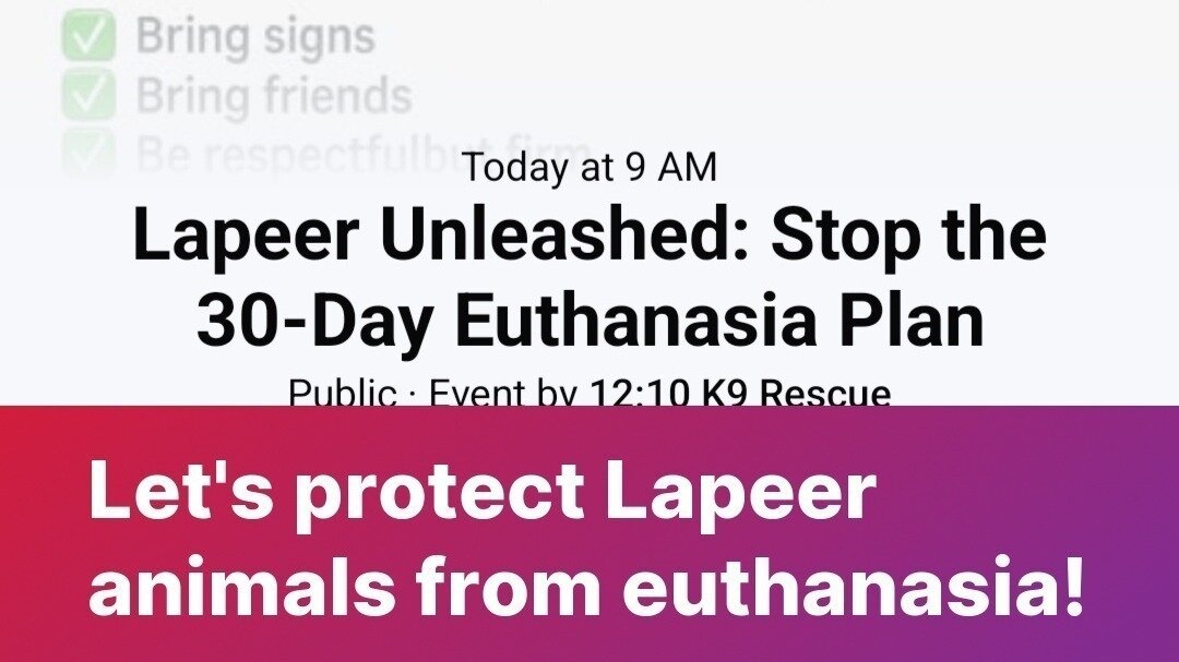 Petition · Let's protect Lapeer animals from euthanasia! - Lapeer ...