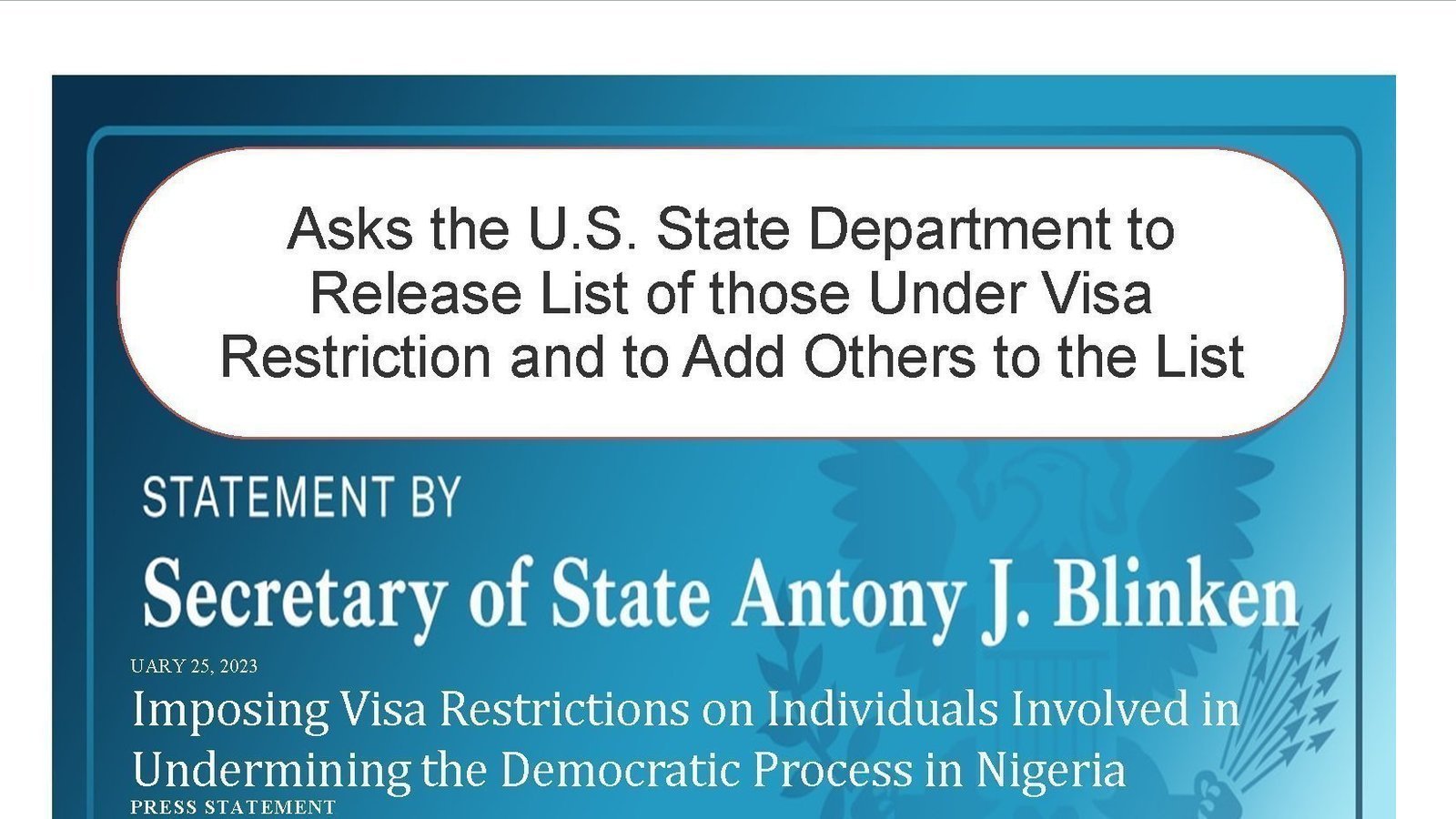 Petition · Asks the U . S. State Department to Release List of those ...