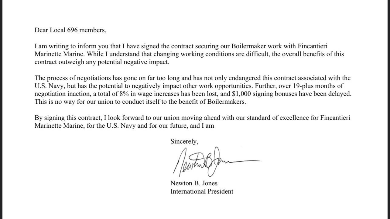 Petition · Decertification of Boilermaker Local 696 - United States ...