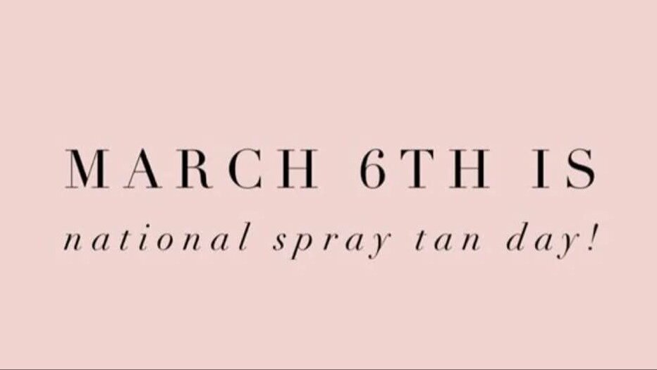 Petition · Move National Spray Tanning Day to its Original Date, March ...