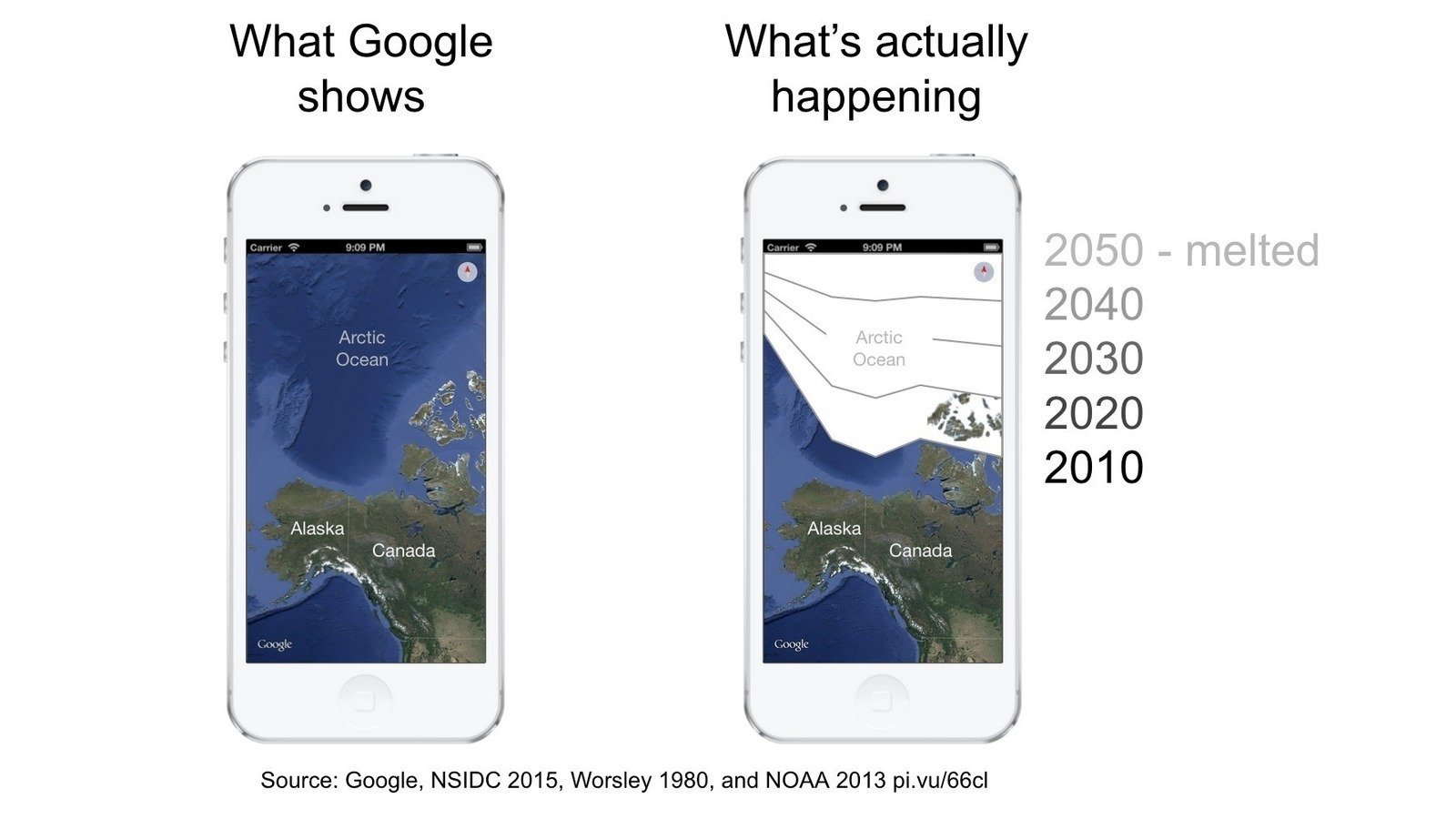 Petition · Urge Google to correctly show Arctic sea ice on Maps ...