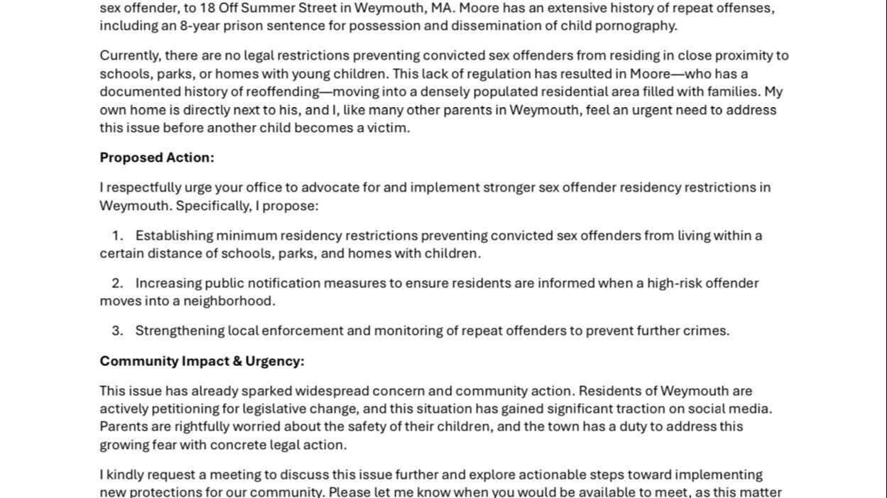 Petition update · Open Letter to Weymouth Mayor Bob Hedlund · Change ...