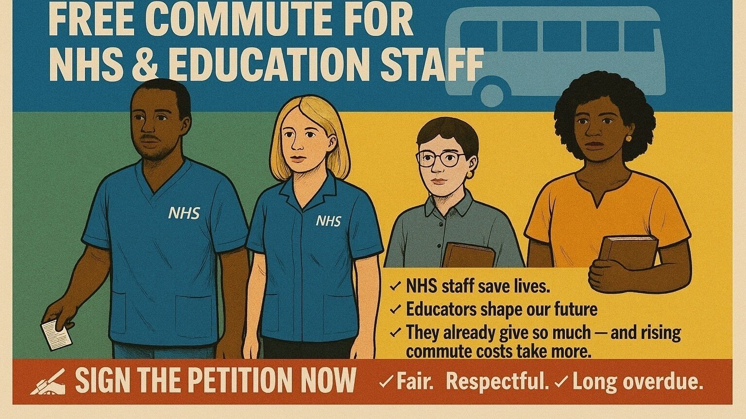 Petition · Free commute to work for NHS staff and Staff in Education ...