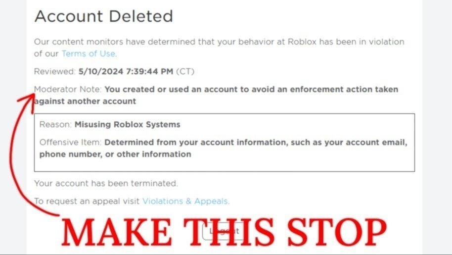 Petición · Make Roblox stop performing enforcement bans - Argentina ...