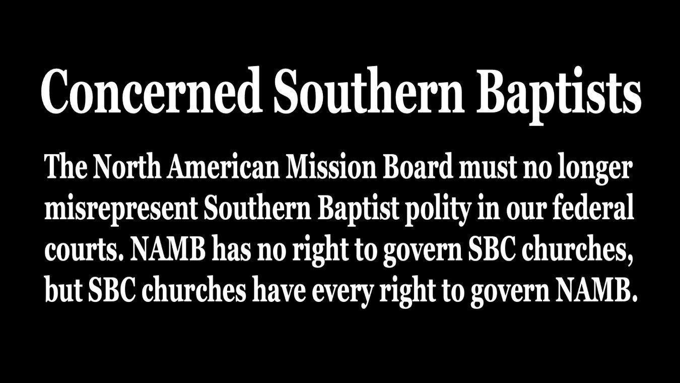 Petition · NAMB Must Stop Misrepresenting SBC Polity in Court - United ...