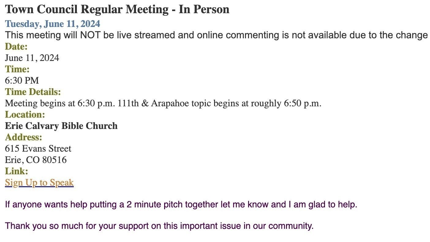 Petition update · Today is the Day! Join Us at the Town Council ...