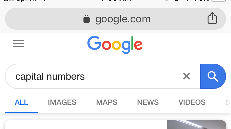 Petition · Make Capital Numbers a Thing - United States · Change.org