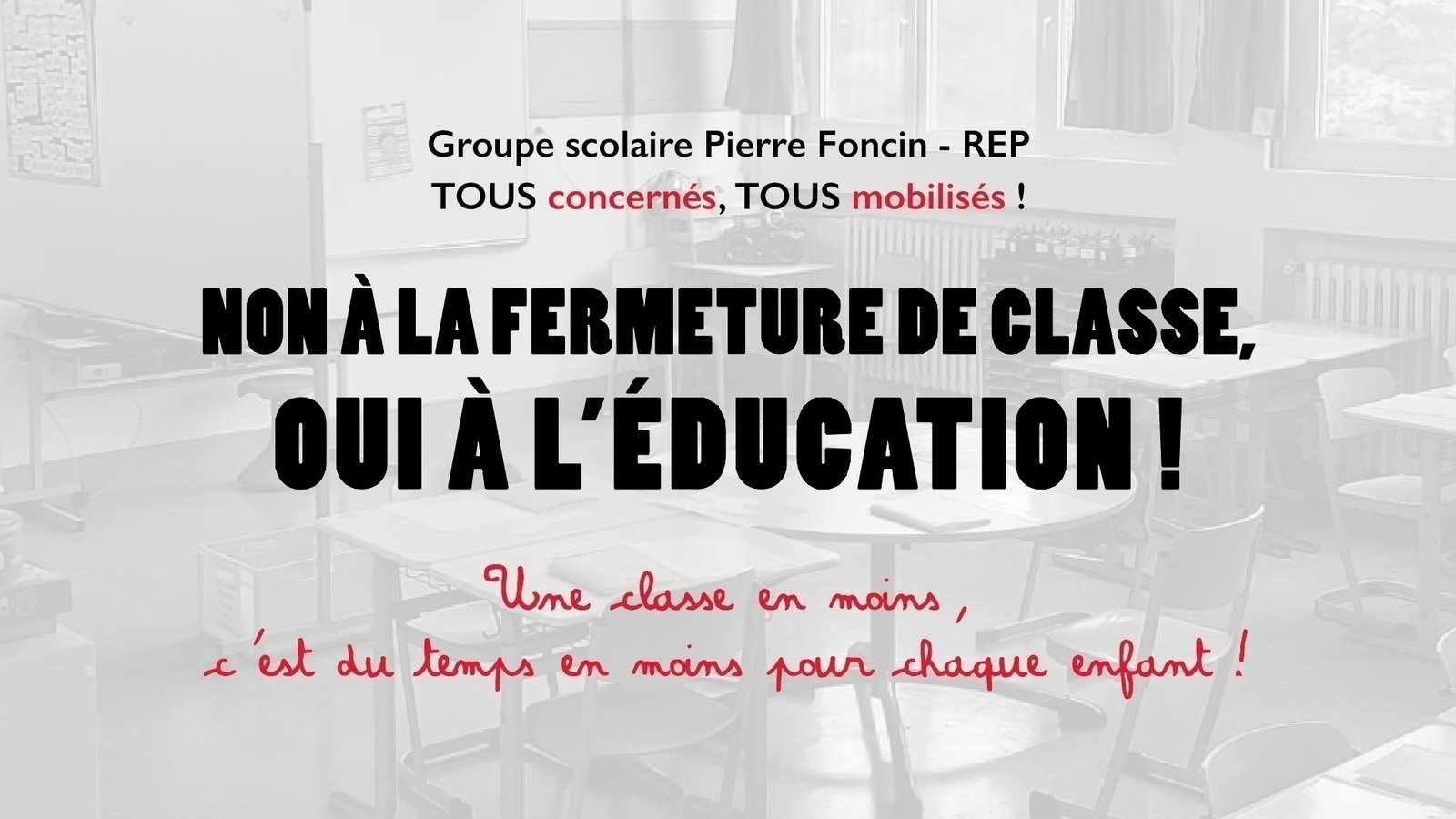 Pétition · Non à la fermeture de deux classes sur le groupe scolaire ...