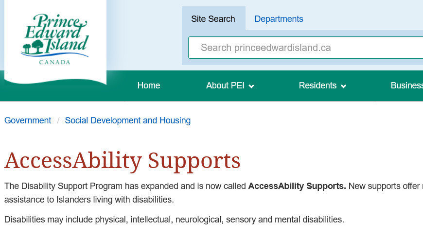 Petition · Stop gatekeeping AccessAbility Support funds on PEI - Canada ...