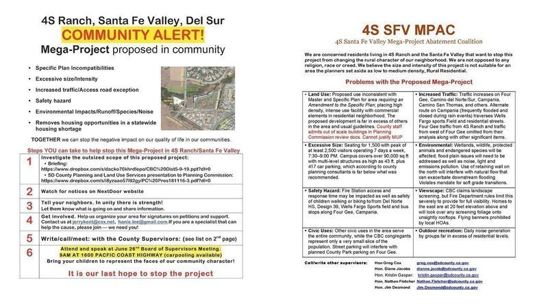 Petition · Community Alert--Mega Project in 4S Ranch · Change.org