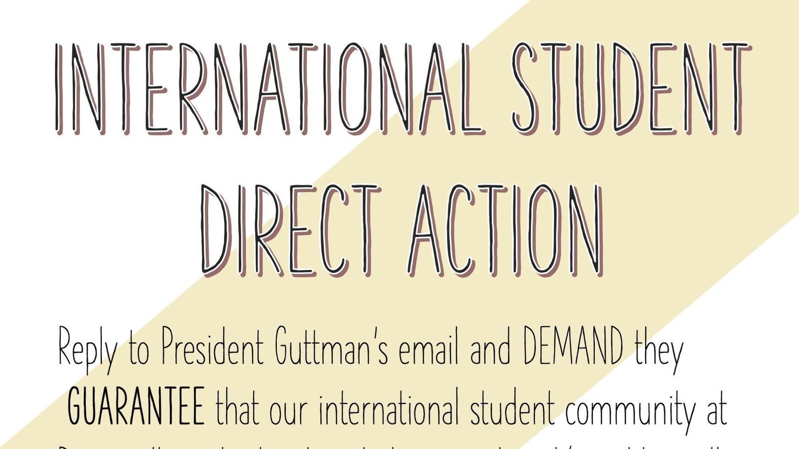 Petition update · International Student Direct Email Action · Change ...