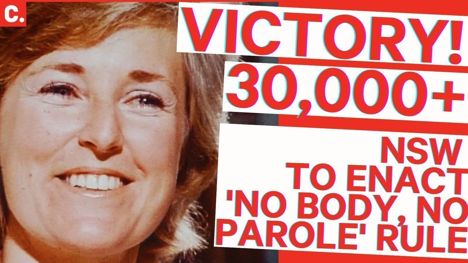 Petition update · Victory! The NSW Government will introduce ‘no body ...