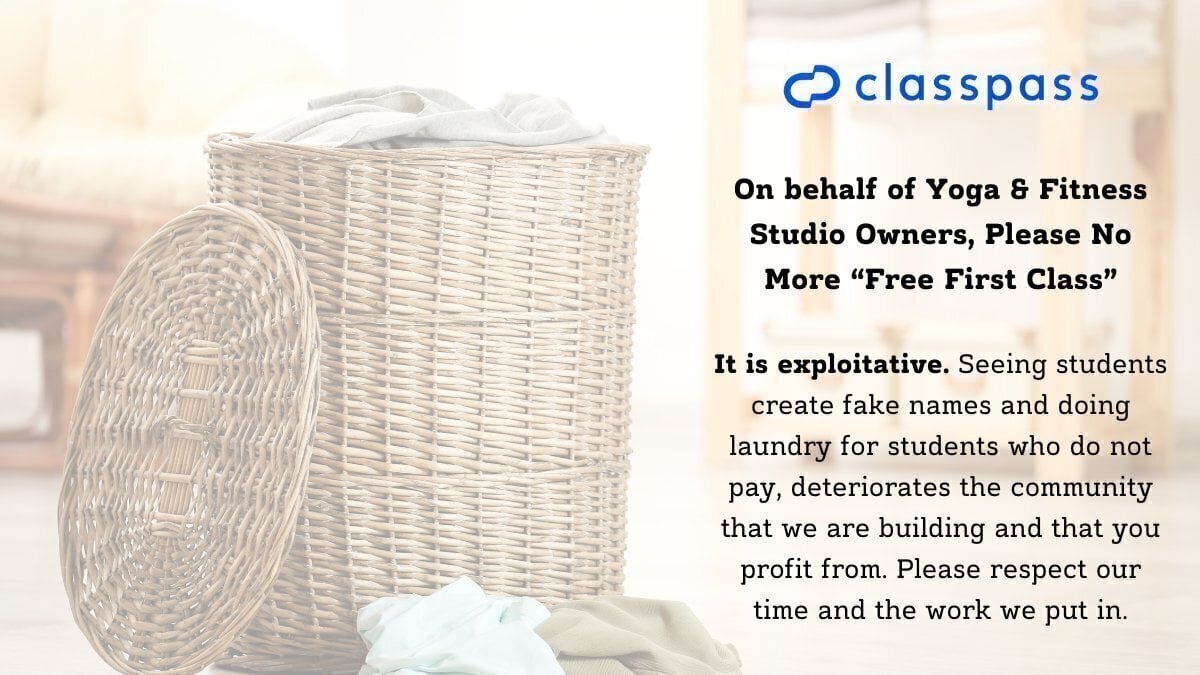 Petition · No More "Free First Class" on ClassPass (MindBody) - United ...