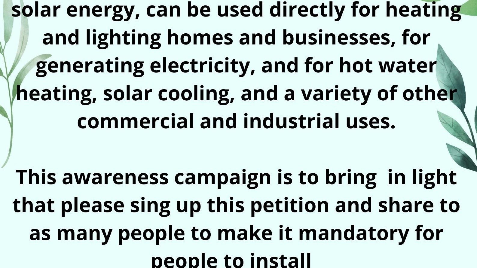 Petition · Help Climate Change - Usage of "Solar Panels" - India ...