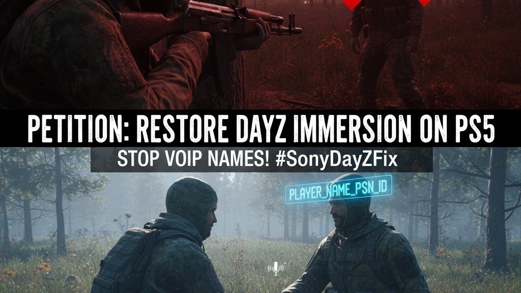 Pétition · Restore Immersion on DayZ PS5! Remove Display of Names in ...
