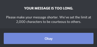 Petizione · raise the maximum limit of 2000 characters on discord ...