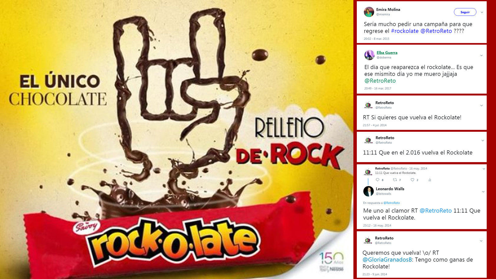 Petición · ¡Rockolate, vuelve por favor! #RetroRetoRockolate ...