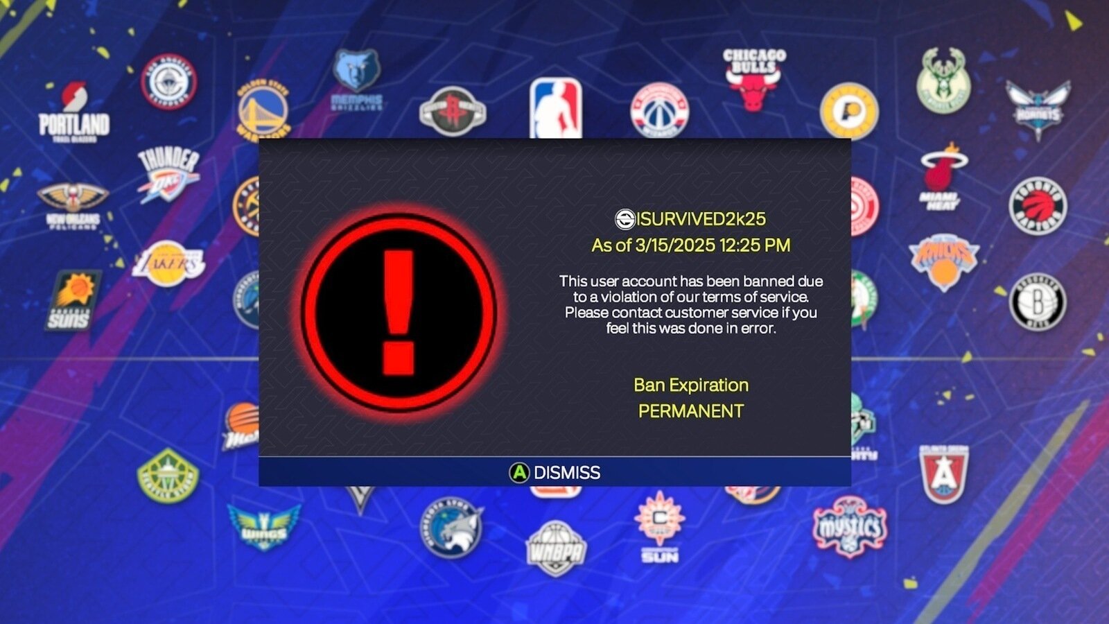 Petition · Require NBA 2K25 to Implement a 24/7 Ban Appeal Service ...