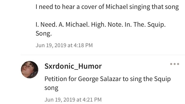 Petition · Petition for George Salazar to sing The Squip Song - United ...