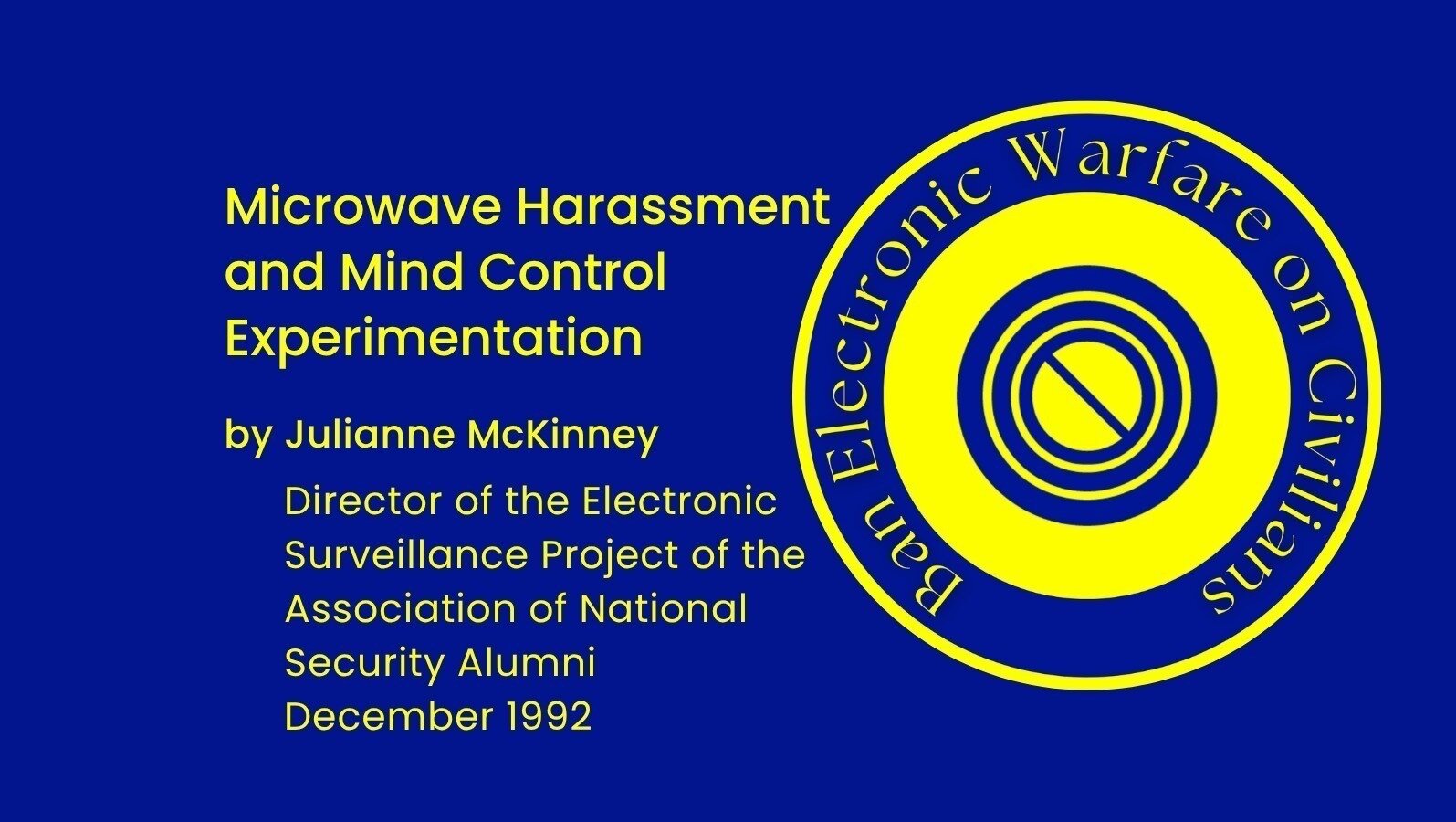 Petition update · Microwave Harassment & Mind Control Experimentation ...
