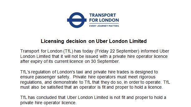 Petition · Uber: Comply with TfL regulations - United Kingdom · Change.org
