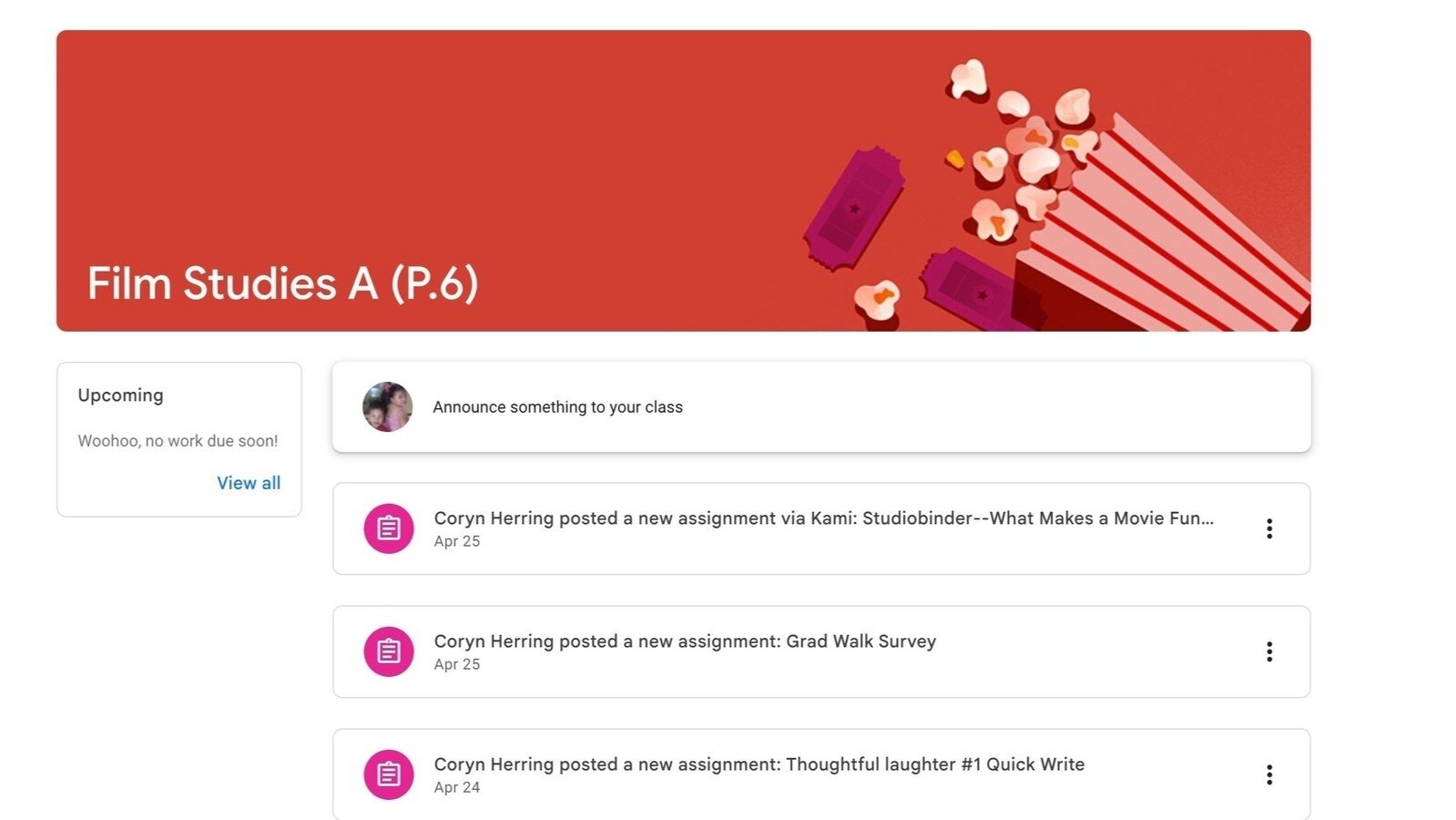 Petition · Preserve the Film Class in Place of Standard English Courses ...