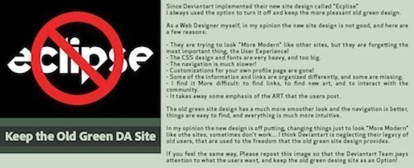 Petition · Please make Deviantart Eclipse less Complicated to Use ...