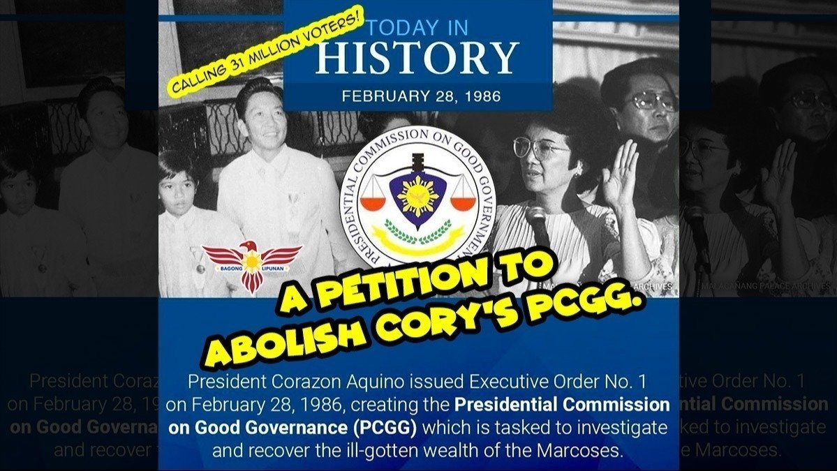Petition · Abolish the Presidential Commission on Good Government (PCGG ...