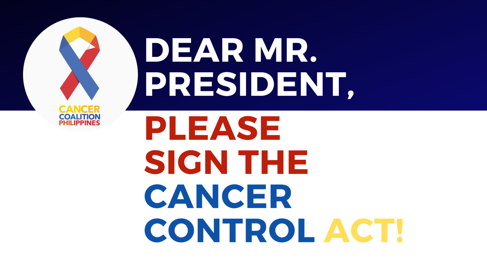 Petition · Dear MR. PRESIDENT, PLEASE SIGN THE CANCER CONTROL ACT ...