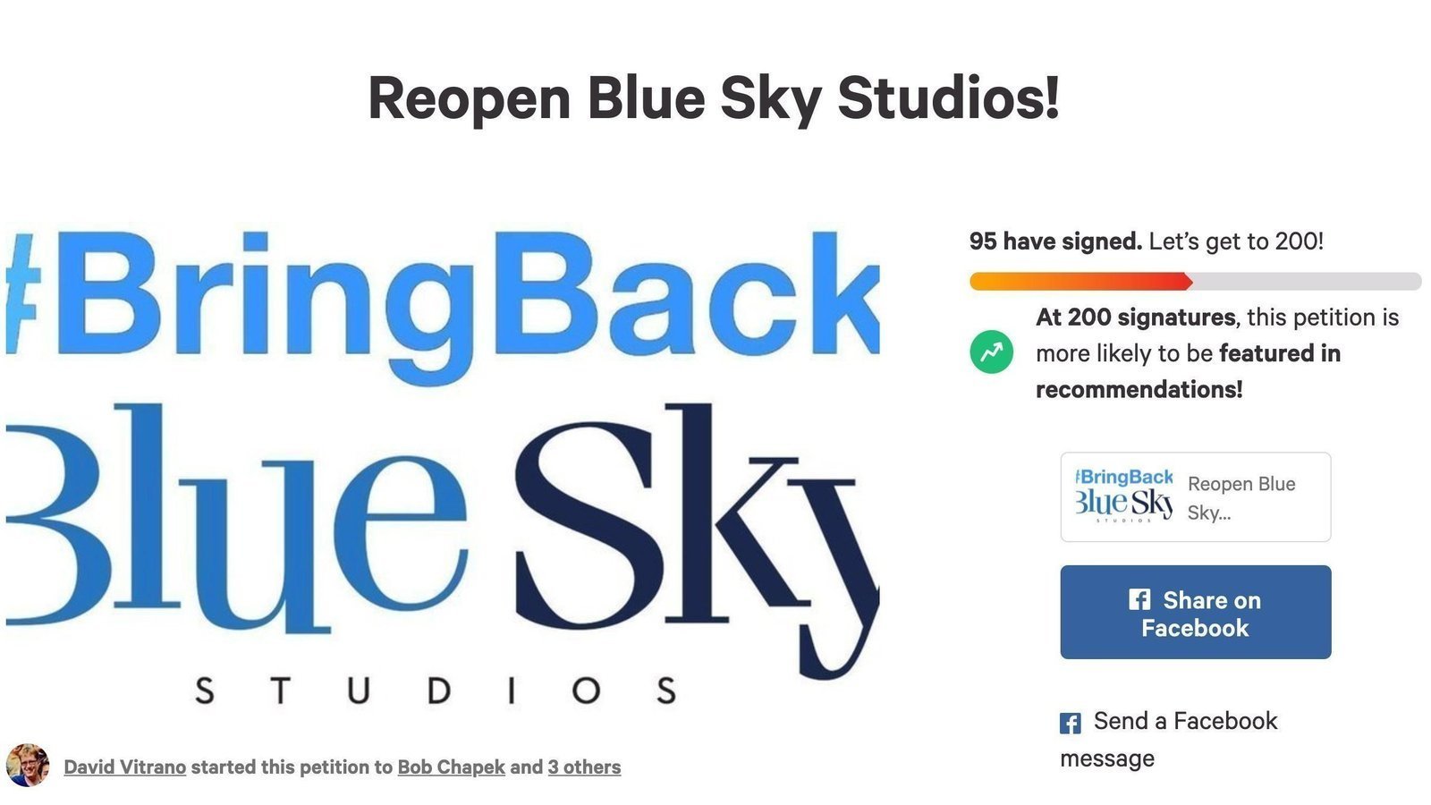 Petition update · Let’s take this campaign to 10,000 signatures ...