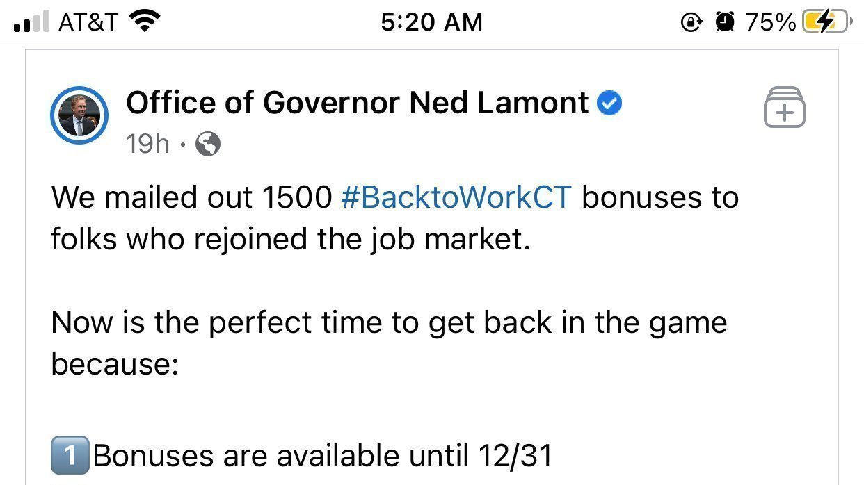 Petition · Essential Worker Bonus for Connecticut Residents - United ...