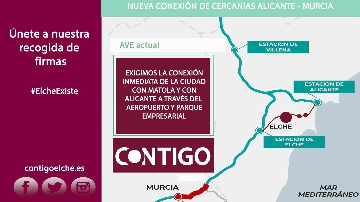 Petición · SALVEMOS LAS CERCANÍAS DE TREN DE ELCHE - España · Change.org