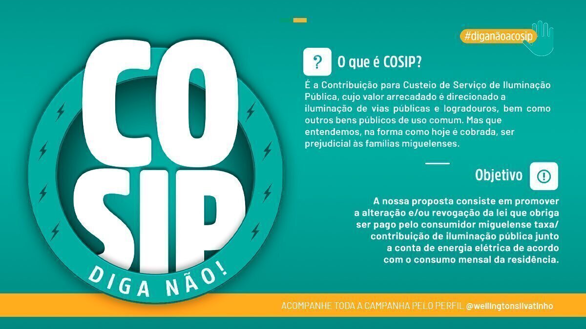 Abaixo-assinado · ALTERAÇÃO OU REVOGAÇÃO DA LEI DA COSIP - São Miguel ...