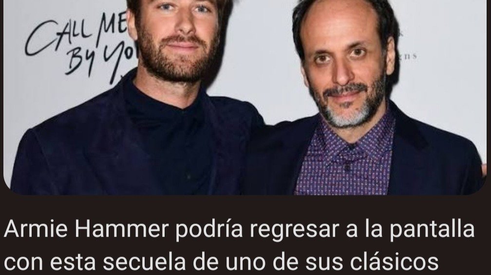 Petición · Que Armie hammer no sea convocado para call me by your name la secuela - Argentina ...
