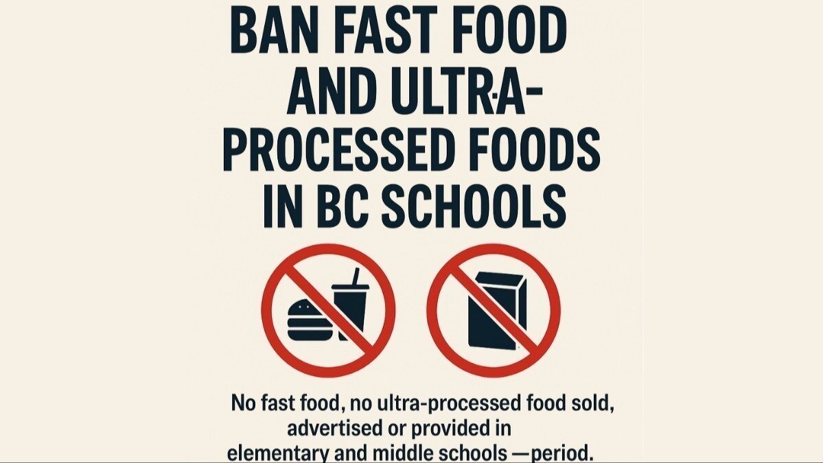Petition · Ban Fast Food and Ultra-Processed Foods in BC Schools ...