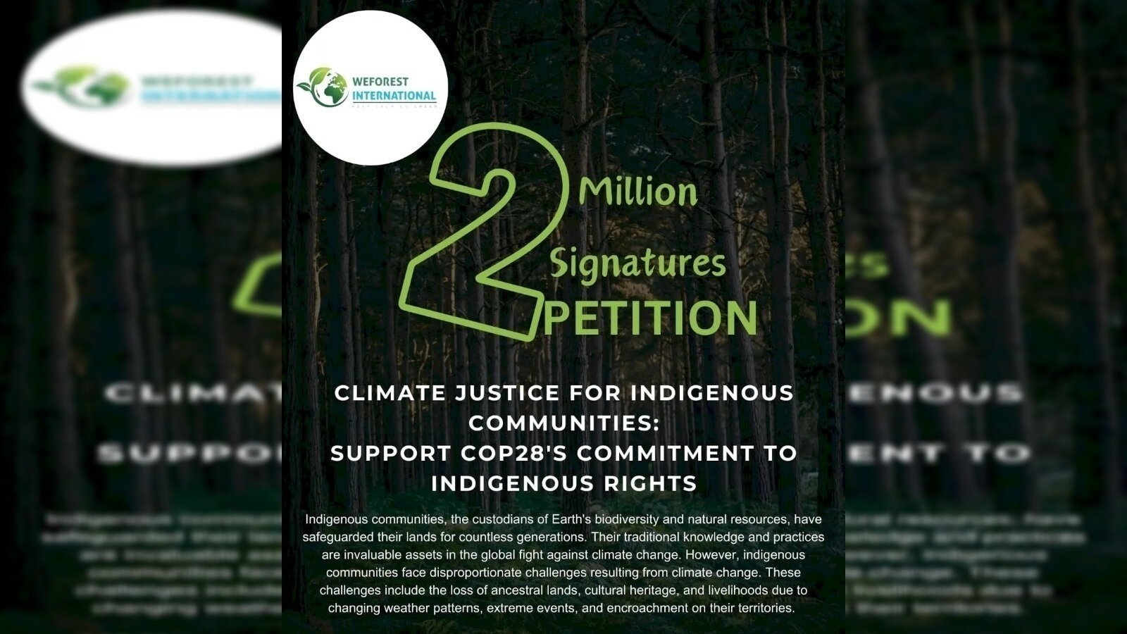 Petition · Climate Justice for Indigenous Communities:Support COP28's ...