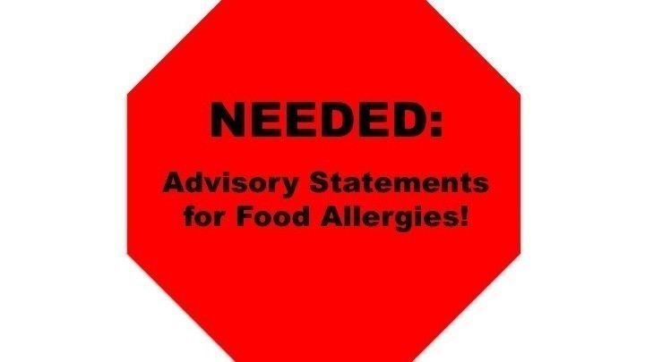 Petition · Food and Drug Administration: Allergy Advisory Statement ...