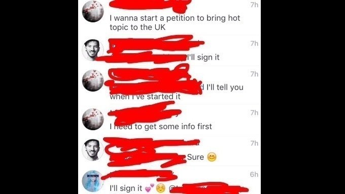 Petition · Bring Hot Topic To The UK - United Kingdom · Change.org