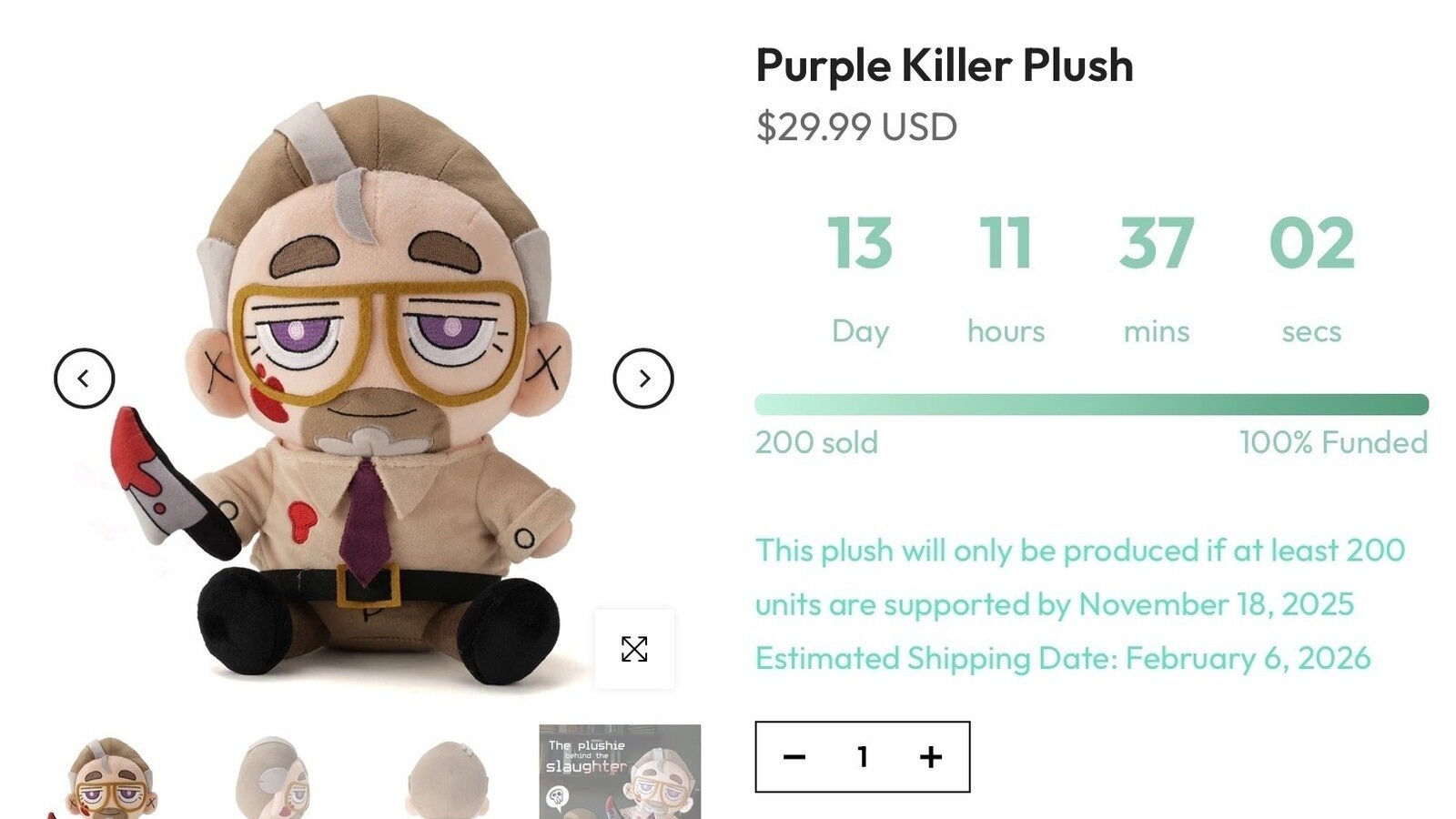 Petition update · Victory! We got our William afton plush! · Change.org ...