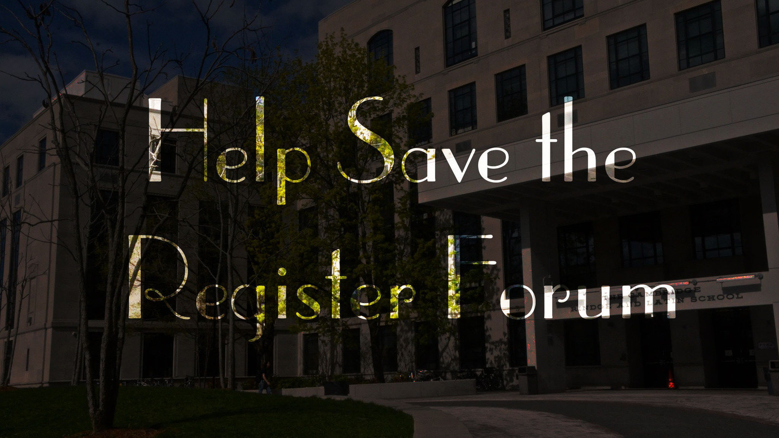 Petition · Save the Register Forum. - United States · Change.org